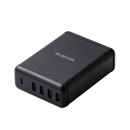 4つのUSB Aポートと、1つのUSB Type-Cポートを搭載し、スマートフォンやタブレットのほかさまざまなUSB機器をこれ一つで急速充電できるAC充電器です。USB Type-CポートはPower Deliveryに対応し、最大出力30...
