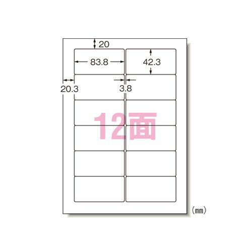 【商品説明】エーワン(A-one)31153富士通OASYSシリーズタイプ マット紙・ホワイト/材質:上質紙/標準総厚み:120g/(0.13mm)/ラベル厚み:0.07mmA4判 12面/シートサイズ:A4判 (210mm×297mm)/...