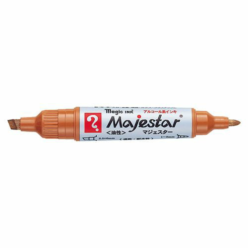 マジック マジックインキ マジェスター オウド MMJ50-T10JANコード：4902071556102品番：MMJ50-T10インクカラー：黄土。線巾：中字1.0から2.0:太字6.0mm。長：147.5mm。軸:キャップ：再生PP製。...