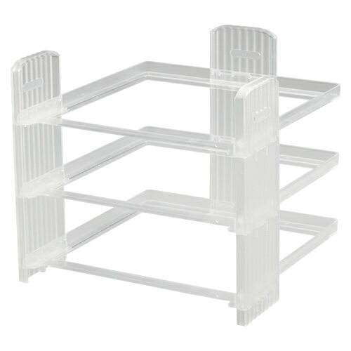 レタートレーをラックにセットすることでさらに使いやすさがアップ!　●ラックにはレールがついていて、レタートレーを引き出しのように手前に引き出せるので、書類の取出しがスムーズにでき、小物の収納にも使えます。　●レタートレー用オプションパーツ。...