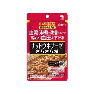 血流（末梢）を改善することで、高めの血圧を下げる機能性表示食品■内容量60粒■原材料(アレルギー表記含む)納豆菌由来ナットウキナーゼ3．97mg（2000FU）■賞味期限別途パッケージ記載■メーカー名小林製薬■生産国・加工国日本■商品区分機...