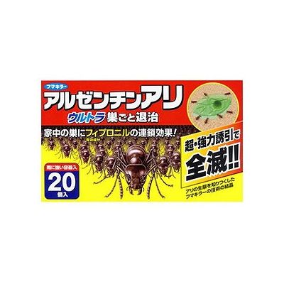 商品概要メーカー：フマキラー商品名：アルゼンチンアリウルトラ巣ごと退治（20個入）区分：日用雑貨内容量：20個入り商品概要：繁殖力の強いアルゼンチンアリもしっかり駆除できる20個入。JANコード：4902424430653商品コード：012...