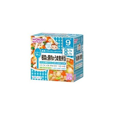 商品概要メーカー：アサヒグループ食品（和光堂）商品名：【軽】栄養マルシェ根菜と豚肉のうま煮弁当（2食入）区分：食品内容量：80g×2袋商品概要：【9か月頃〜】食事バランスしっかりケア。主食とおかずがこれひとつ。JANコード：49872441...