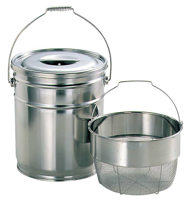 【商品説明】●5メッシュ【外寸】φ300×H345 底径：φ260 【内寸】φ285 【容量】18L【材質】18-8ステンレス【代引きについて】こちらの商品は、代引きでの出荷は受け付けておりません。【送料について】北海道、沖縄、離島は送料を...