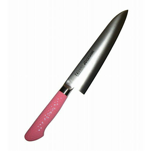 ■商品説明●一流包丁メーカーとの共同開発製品ですから、品質は保証付きです。●材質は、不錆スウェーデン鋼をベースにしたブライト特殊鋼です。●柄は18-8ステンレス鋼の一体仕上げで雑菌の棲みかを作りません。また、抗菌特殊塗装を施してありますから...