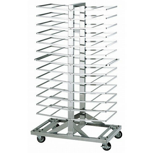 ■商品説明●26枚の天板が収納できます。●天板を積み重ねて冷却しますのでスペースもとらず、調理室の空間を最大限に活用できます。●それぞれ天板6枚取用と8枚取用があり、お店でお使いの天板に合わせお選びいただけます。●キャスター付で一人でも自由...