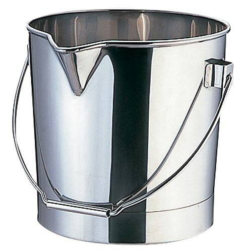 日東金属 18-8口付バケツ BA-10 10L ABK381 JANコード 4560132183089●メーカー品番:BA-10●内径×深さ(mm):270×263●容量(L):10●重量(kg):2.1●最大幅(mm):305●板厚(m...