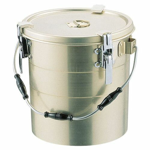 オオイ金属 アルマイト 丸型二重クリップ付食缶 240 （14l） ASY15240 JANコード 4906211099191●メーカー品番:240●外径×高さ(mm):295×290●容量(L):14●重量(kg):3.0■中蓋はありませ...