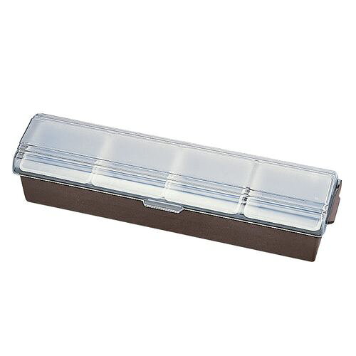 トレックス コンジメントディスペンサー ワイド 4745 4ヶ入 ブラウン AKV056A JANコード 0084058116654●メーカー品番:4745●幅×奥行×高さ(mm):655×165×155●色:ブラウン●材質：PC■TRAE...