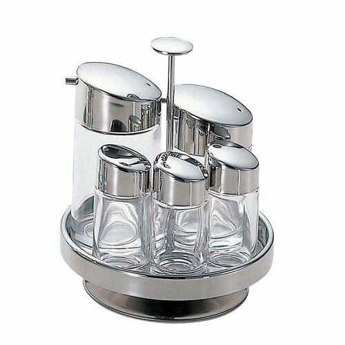 吉沼硝子 ♯1000 五本立カスターセット PMT12 JANコード 4562156272220●直径×高さ(mm):φ142×172●重量(g):985●材質：カスター台：18-8ST．真鍮＋クロームメッキ、蓋表：18-8ST、蓋裏：P....