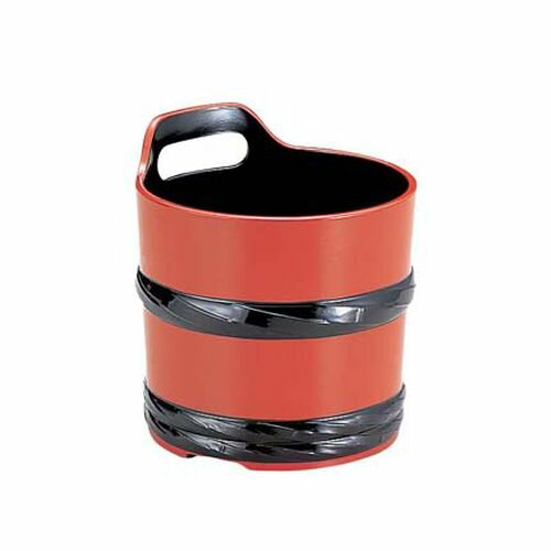 若泉漆器 桶ワインクーラー 朱帯黒 1-827-9 PWII901 JANコード 4562211112348●外径×高さ(mm):φ160×175●重量(g):562●材質：メラミン樹脂【送料について】北海道、沖縄、離島は送料を頂きます。