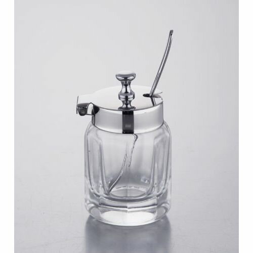 吉沼硝子 ♯80 カラシ入れ （カラシスプーン付） PMT88 JANコード 4580157482332●直径×高さ(mm):φ42×71●重量(g):105●材質：金具：18-8ST．真鍮＋クロームメッキ、ガラス：ソーダガラス、スプーン：...