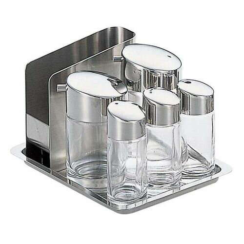 吉沼硝子 ♯900 テーブルセット PMT01 JANコード 4580157483506●幅×奥行×高さ(mm):160×120×105●重量(g):855●材質：トレー・ナフキン立・蓋表：18-8ST、蓋裏：P.P樹脂、ガラス：ソーダガラ...