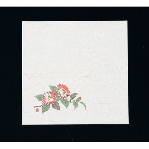 アーテック ニュー四季懐紙 5寸（100枚入） NS-63 椿 QKIJ801 JANコード 4560164127679●幅×奥行(mm):150×150●材質：両面ポリラミ金銀■和紙の表面に特殊加工してありますので、絵柄の上に直接 食品を...