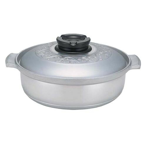 ホクア 業務用マイスターIH ちり鍋 30cm QTL4902 JANコード 4977449626930●サイズ表示(内径cm):30●外径×深さ(mm):310×102●容量(L):6.1●重量(kg):2.0●底径(mm):195●材質...