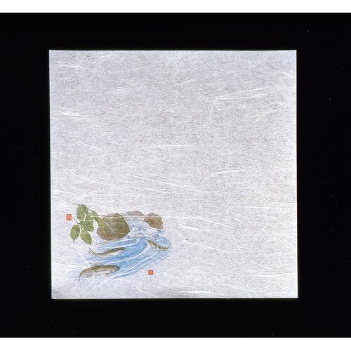 ヤマコー 新・濡れ奉書紙（100枚入） 鮎 QHU13 JANコード 4988484653942●幅×奥行(mm):200×200●材質：和紙■薄口の特漉き雲竜和紙(無蛍光)を使用しています。■余分な油を吸収しますので、天紙としても最適です...