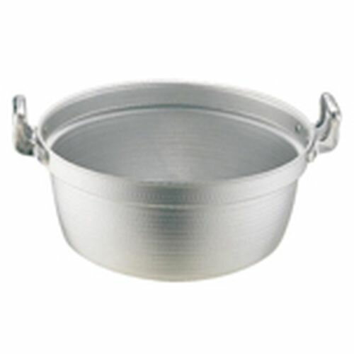 IKD エレテック アルミ料理鍋 45cm ALY08045 JANコード 4538085080366●サイズ表示(内径cm):45●外径×深さ(mm):455×200●容量(L):23●重量(kg):3.85●底板厚(mm):1.2●底径...