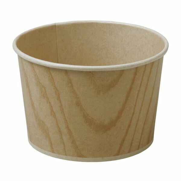 ■特徴●材質:本体(白無地)/コップ原紙・PET (ウッド)/耐油未晒クラフト・PET 蓋/ポリエチレン●焼き菓子をはじめとしたスイーツから、惣菜・丼物、 軽食まで幅広く使う事ができます。※蓋は電子レンジにはご使用になれません。■商品情報●...