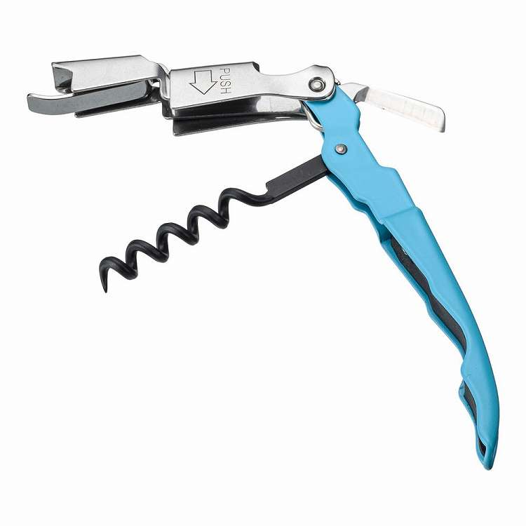 ●・フックが2段階式なので最後までコルクがまっすぐ上に引き上げられ、スムーズに、しかも失敗なく抜栓できます。1):1段目のフックを指で押しボトルに掛けたらコルクを1/2位抜きます。2):フックを2段目に掛けかえてコルクを最後まで抜きます。【...