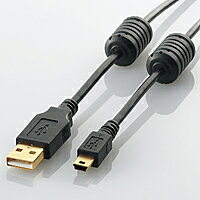 ■ノイズに強いフェライトコア付き。パソコンやゲーム機に、USB(mini-Bタイプ)のインターフェイスを持つ外付けハードディスクドライブやデジタルカメラ、ポータブルゲーム機等の周辺機器を接続できる、mini-Bタイプのフェライトコア付きUS...