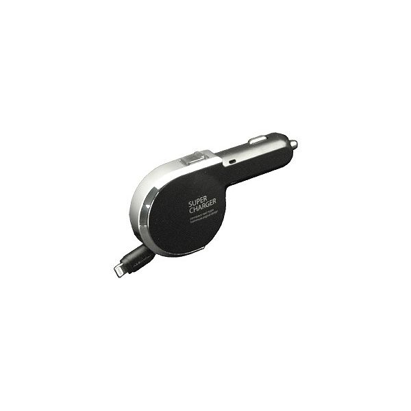 カシムラ DC充電器 リール 2.4A LN BK KL34JANコード 4907986083347ケーブル長：約80cm●車のシガーライターソケットからLightningコネクタのiPad／iPhone／iPodをハイパワー2．4Aで充電...