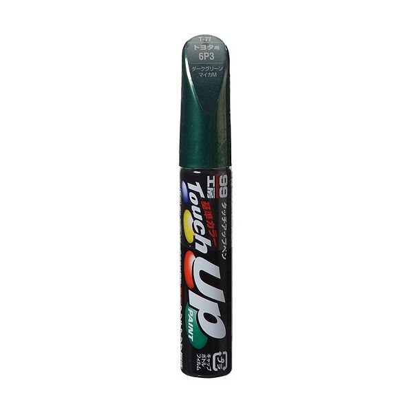 ソフト99 車用 タッチアップペン 12ml 17377JANコード：4975759173779生産国:日本材質・素材:合成樹脂(アクリル)、ニトロセルロース、顔料、有機溶剤純正No.:トヨタ 6P3内容量:12ml◆ボデーの小さなキズ・ハ...