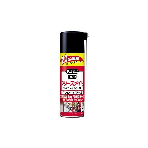 KURE (呉工業) グリースメイト 増量 (180+36ml) 1061JANコード4972444010616長期間潤滑力、防錆力を発揮する、耐熱・耐水性にすぐれた霧状スプレーグリースブレーキディスクやライニング、ブレーキドラムの頑固な汚...