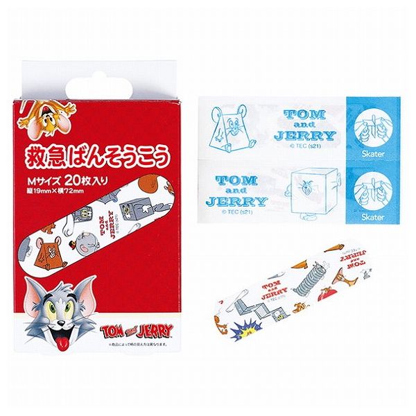 【商品詳細】大好きなキャラクターが一緒ならキズも早く治りそう♪ポップでかわいいキャラクター絆創膏。【スペック】■Mサイズ（約 縦19×横72mm）■20枚入り【生産国】日本製【送料について】北海道、沖縄、離島は送料を頂きます。