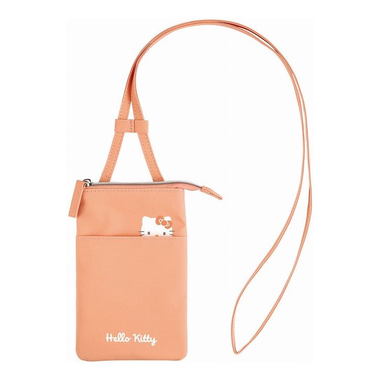 【商品詳細】ポーチからサッと取り出せて便利なスマホポーチ！長さ調節可能なストラップ付き。ファスナーポケット、外ポケット、カードポケット付きで入れ分け出来て便利！【商品サイズ(約)】本体：175×115mmストラップ：1260mm※縫製品につ...