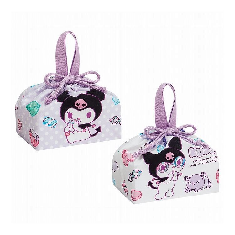 【商品詳細】お弁当箱を入れるのに便利な巾着袋です。便利な柄違い2枚セット。【商品サイズ(約)】サイズ：290×165×120mm【品質表示】綿100％●日本製※掲載画像はあくまでイメージです。実際の商品とは色、柄等が異なる場合がございます。...