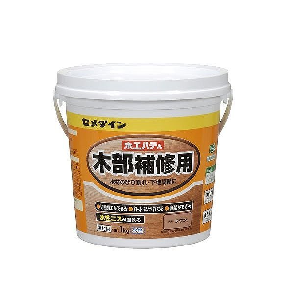 【商品詳細】木工・建築など現場仕様の1kg缶入り。長期間乾燥を防ぐプラペール缶を使用しています。色はラワンです。●カラー：ラワン●重量：1000g【送料について】北海道、沖縄、離島は送料を頂きます。