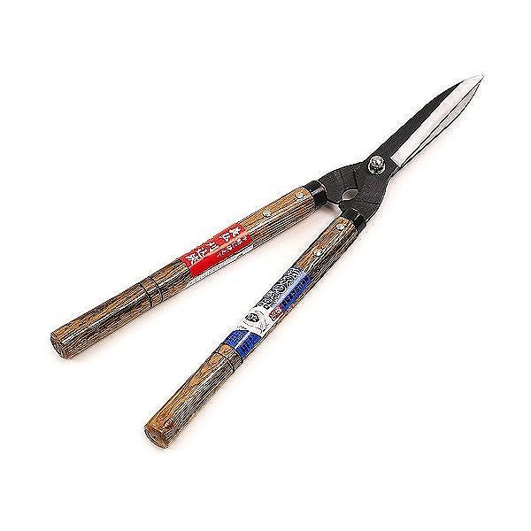 【商品詳細】手にしっくりくる木柄ハンドルの刈込鋏　切断目安10mm●サイズ：小●重量：600g●刃渡り：130【送料について】北海道、沖縄、離島は送料を頂きます。