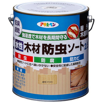 【商品説明】●安全性に配慮した薬剤を配合した屋外木部専用防虫・防腐処理剤。●浸透性に優れ、長時間木材を保護します。●水性なので取扱いが簡単・低臭。【用途】●適した場所：屋内区分　屋外用。●杭、板塀、溝板などの屋外未塗装木部の防虫・防腐。●土...