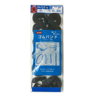 【商品説明】●シート張りや幌掛けに最適。●バンド(輪状)タイプ。●使用に合わせて輪の大きさを選択。●サイズ：幅20mm×長さ75〜90m●質量：760g●厚み：2mm±0.5mm●材質：本体　再利用タイヤチューブ●包装形態：袋●バンドタイプ...