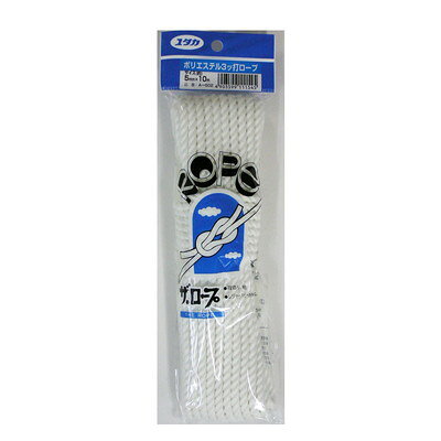 【商品説明】●細手ロープをカットしたコンパクトな 小袋入りタイプ。●3ツ打ち。●サイズ：線径5mm×長さ10m●質量：0.15kg●先端加工：テープ止め●パッケージサイズ：縦270×横85×奥行40mm●製造国：日本※メーカーの都合によりパ...