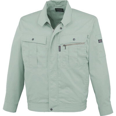 【商品説明】●国産ソフトツイル（クラボウ）の制電素材を使用。●作業服使用率NO1の人気商品。●付属はYKKファスナー、YKKスナップを使用し、丈夫でシワになりにくい商品です。●ブルゾンとシャツに長袖、半袖を取り揃え、幅広い業種に最適です。●...