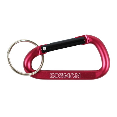 【商品説明】●「BIGMAN」のロゴ入り。●カギやツールをワーキングベルトに吊るすことが可能です。●サイズ（mm）：30×60×5●質量（g）：11●材質：本体/アルミ合金●ゲート：ステンレス●形状：オフセットD型●登山、車両の牽引等には絶...