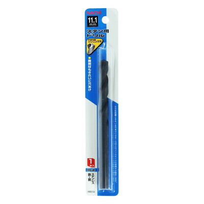 【商品説明】●先端研磨シンニング刃。●コバルトハイス鋼を使用。●ステンレスなどの難削材に最適。●サイズ（mm）：143×11.1×11.1●質量（g）：78●適応材：軟鉄・鋳鉄・鉄鋼・ステンレス鋼●入数：1本●穴あけ可能深さ：ドリル径の5倍...
