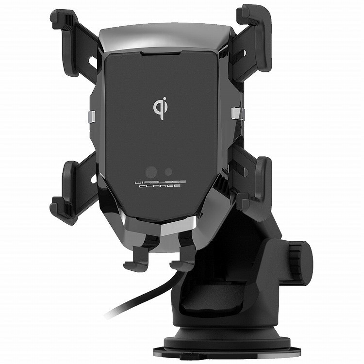 【商品説明】●スマホをかざすと電動で開閉。【商品詳細】●4本アームで安定保持・快適視聴・横置き可能なワイヤレス充電&電動ホルダー。●赤外線(近接)センサー搭載でスマホをかざすと自動で開閉してホールド。●最大10W。●本体サイズ(約):W75...