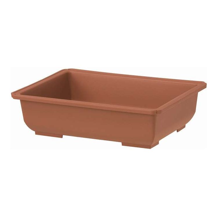 【商品情報】●盆栽に適した専用鉢です。●規格:11号●サイズ:355×265×H93mm●容量:3.7L●カラー:ブラウン(つや消し)●材質:ポリプロピレン【代引きについて】こちらの商品は、代引きでの出荷は受け付けておりません。【送料につい...