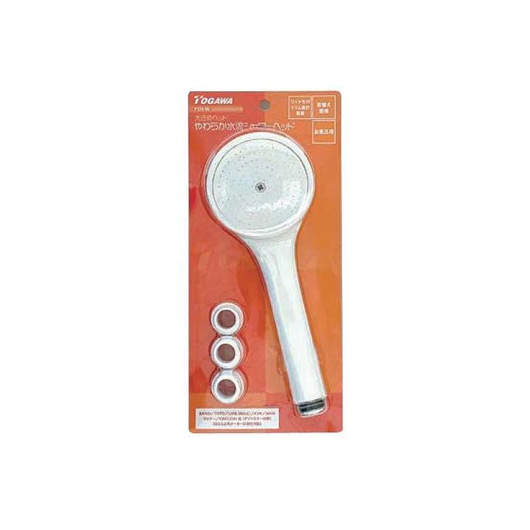 ●大き目ヘッド。【商品情報】●細い水流でやわらかな肌あたり。●材質:本体/ABS樹脂・ポリアセタール・ニトリルゴム・ステンレス鋼、アダプター/ポリアセタール・ニトリルゴム●最高使用温度:60℃●使用水圧:0.05MPa(流動圧)~ 0.3M...