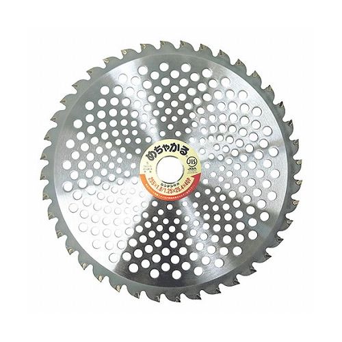 軽さ・切れ味・耐久性を追求したチップソーです。■用途刈払機用。■機能穴数を最大限まで増やして圧倒的な軽量化を実現してます。■仕様●外径：255mm。●刃厚：1.8mm。●内径：25.4mm。●刃数：40P。●窓数：270個。●重量：約355...