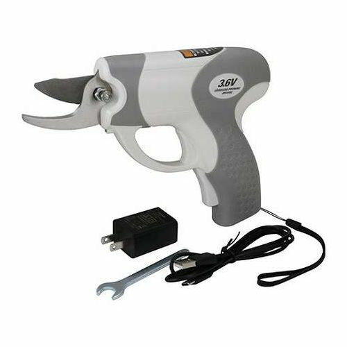 【用途】●生木剪定作業用。【商品説明】●スイッチ1つで手軽に剪定できます。●12mmまでの枝を簡単に切断できます。●スイッチ操作ひとつで剪定作業が楽にできます。●誤操作を軽減するダブルアクションスイッチ採用しています。●持ちやすく、作業しや...