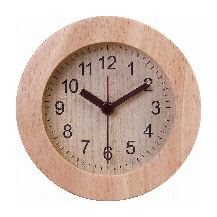 時計の中にランプが内蔵させており、暗いお部屋でも時間を確認することができます。サイドテーブルや机の上などに置くのに丁度良いサイズです。お部屋に合わせやすいシンプルなデザインです。 アラーム機能付きで目覚まし時計にもピッタリです。【本体サイズ...