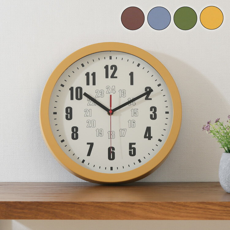 ■商品サイズ幅30×奥行4.1×高さ30cm■素材ポリスチレン／ガラス■生産国中国■特徴個性的なレトロカジュアルなデザインです。味のあるお部屋のアクセントになります。13〜24の数字も書かれており、時計の読み方など、日常的にお子様の学習にも...
