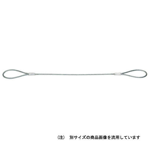 【用途】荷物の固定・引張り用ワイヤーロープ。【機能・特徴】特殊メッキ仕様(G/O)で荷物や手などを汚さない。テーパー付きアルミクランプ止めで、トゲがなく安全。ISO9002取得工場生産で品質保証付。安全係数5。【仕様】●ワイヤー長：2m。●...