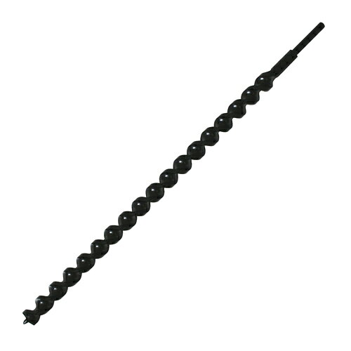 【用途】土に穴をあける用25mmドリル。【機能・特徴】両溝型は粘土質の穴あけに向いています。ビニールハウスのパイプ埋設に適しています。電気ドリルにてご使用いただけます。【仕様】●10mm三本溝。●パーカー仕上げ。【材質】●軸：普通鋼。●刃：...