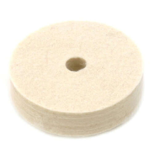 【用途】ミニベンチグラインダー用フェルトバフ。【機能・特徴】各種金属・プラスチックのツヤ出しにご使用下さい。※青棒（金属）、白棒（プラスチック）等の研磨材を併用してご使用下さい。【仕様】●1枚入。●サイズ：外径75mmX穴径12.7mmX厚...
