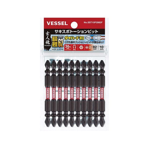【商品特長】【用途】建築・設備などの高負荷のかかるネジ締め。【機能・特徴】18Vはもちろん36V電動インパクトドライバーにも対応しています。強さと粘りの特殊鋼材であるダイハード鋼を使用し、最高硬度HRC62を誇るビットです。衝撃を緩和×吸収...