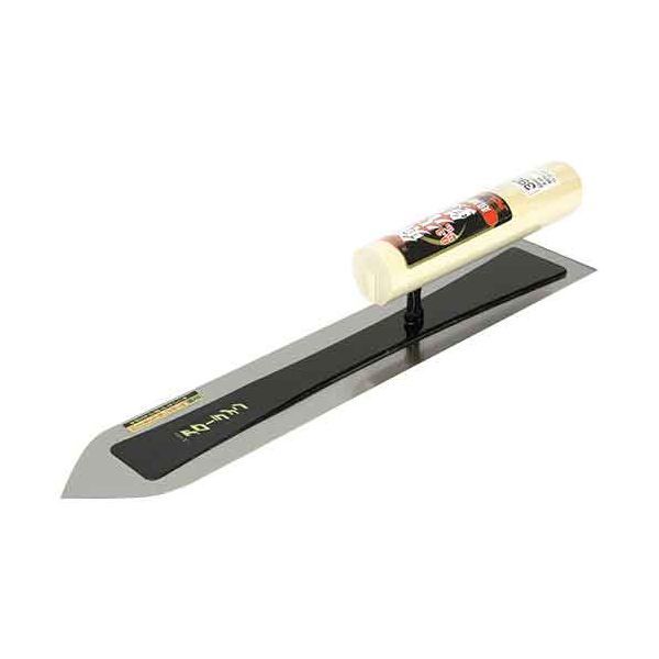 【商品特長】【用途】土間の補修、仕上げ、艶出し、波消し用の鏝。【機能・特徴】シンナー類(有機溶剤)で洗えます。【仕様】●サイズ：390mm。●板厚：0.3mm。【材質】●焼入鋼。【商品サイズ】幅70×高さ390×奥行55mm　重量395g■...